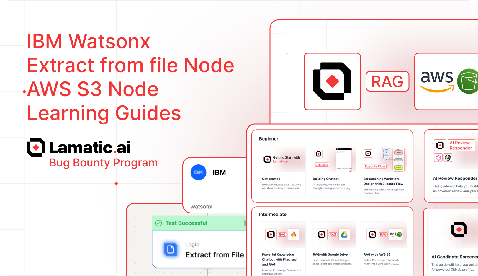 IBM watsonX Models, Improved Data Extraction + S3 integration, Learning Guides and Bug Bounty ...
